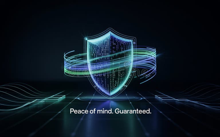 Digital Shield with Binary Code, Data Protection and Cybersecurity ...