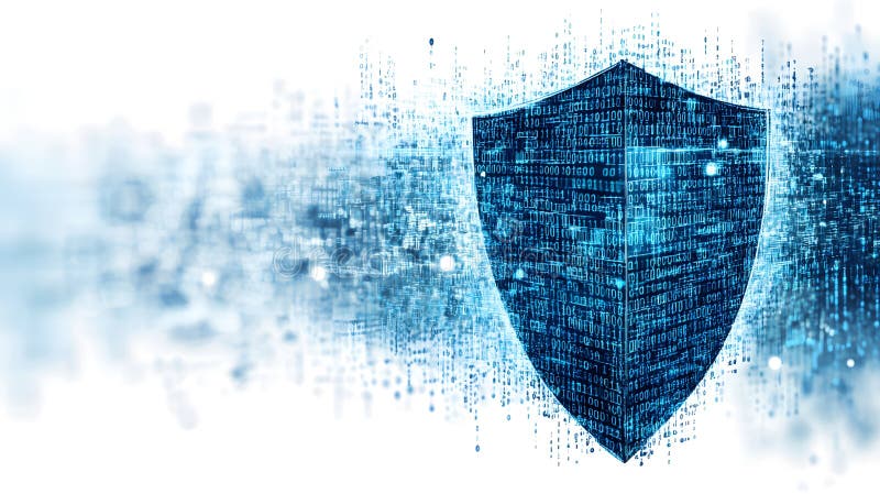 Digital Shield Protection Cybersecurity Abstract Background Stock ...