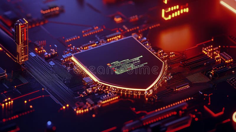 Digital Shield Cybersecurity Protection Cybersecurity Concept Depicting ...