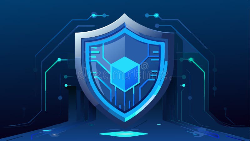 Digital Shield Representing Cybersecurity and Data Protection in a ...