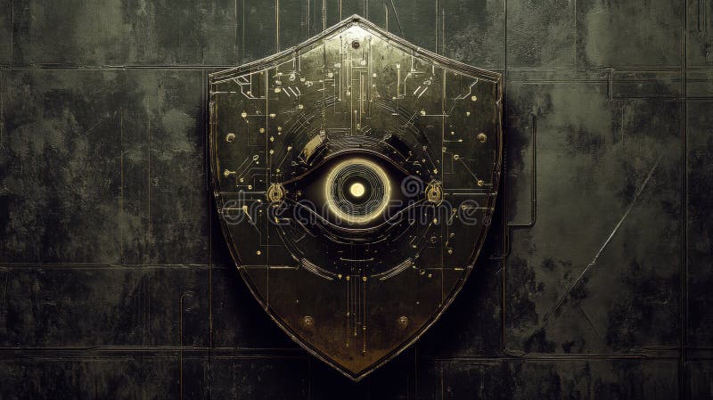 Digital Shield Displays Cybernetic Patterns and a Robotic Eye ...