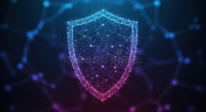 A Digital Shield Formed from Interconnected Lines and Dots ...