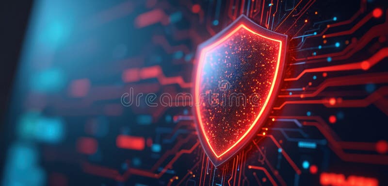 Digital Shield Icon Antivirus Protection Against Cyber Threats ...