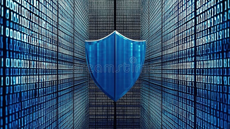 Digital Shield Made Binary Code Protecting Network Servers Stock Photos - Free & Royalty-Free ...