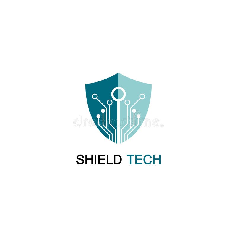 Digital Shield Protection Vector Icon Illustration Stock Vector ...