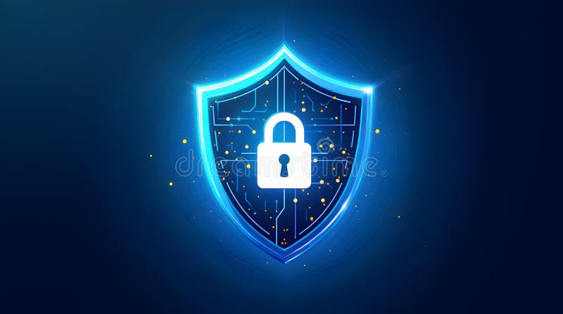 It Digital Shield Symbolizes Cyber Security Attack Protection, Photo ...