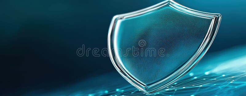 Digital Shield Symbolizing Cybersecurity Protection and Safety Stock ...