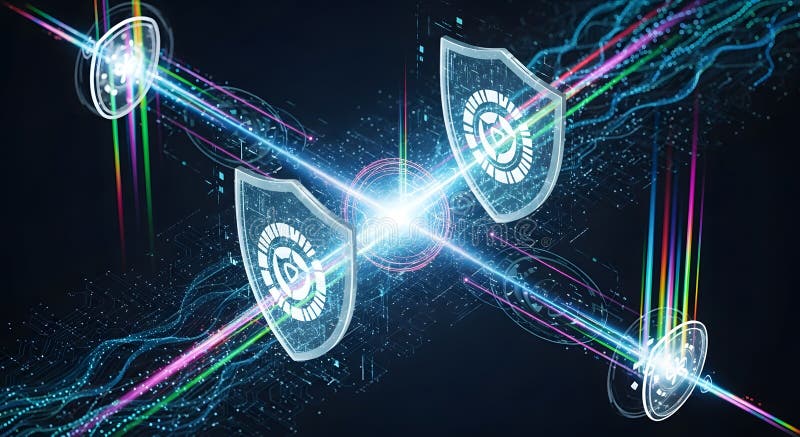 Digital Shields Protecting Data with Light Rays and Technology Circuits ...