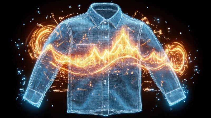 Digital Shirt, Apparel Data Visualization Stock Photo - Image of ...