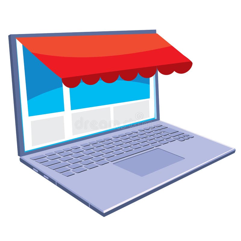 Digital Shop stock illustration. Illustration of business - 178315393