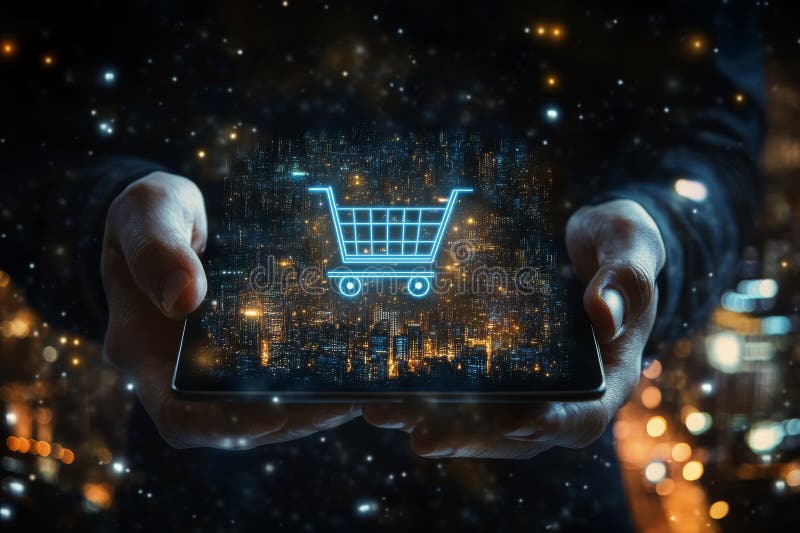 The Digital Shopping Cart Interface on a Mobile Device is Essential for ...