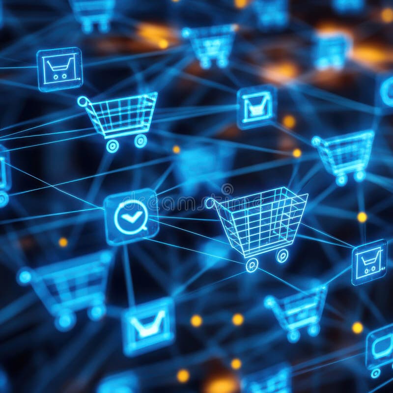 Digital Shopping Carts Interconnected in a Technological Network ...