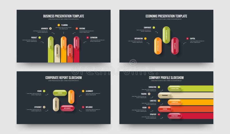 Digital Showcase 5 3 4 Element Infographic Presentation Layout Bundle ...