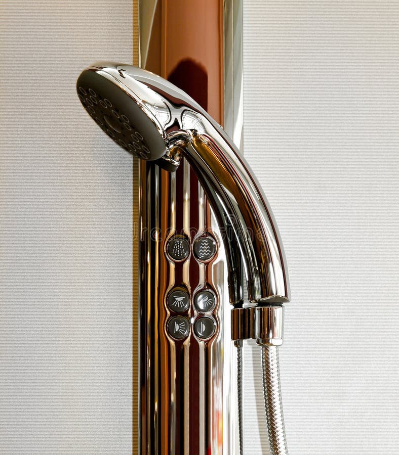 Digital shower handle stock image. Image of showerhead - 18192473