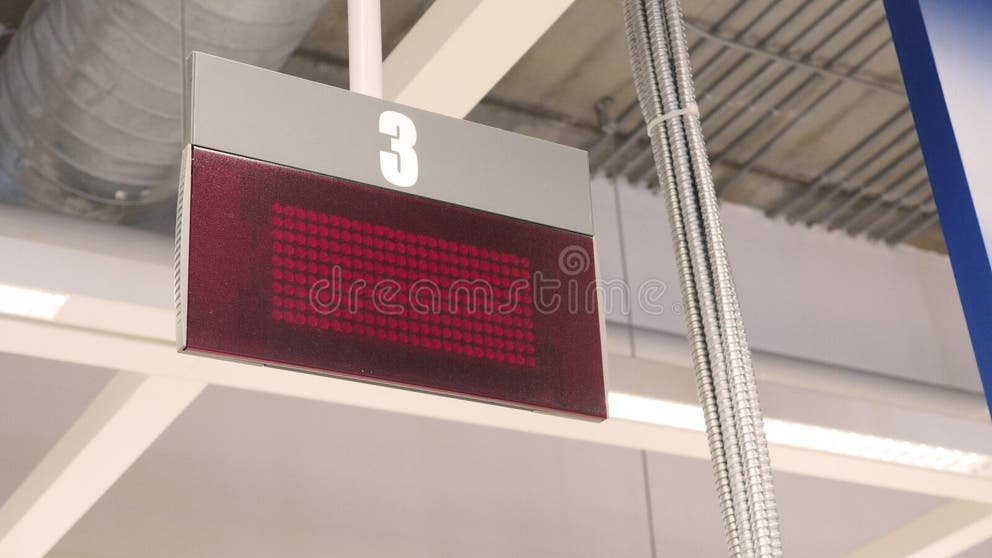 Digital Sign for Queue Counter. (Display Board System in LED Light ...