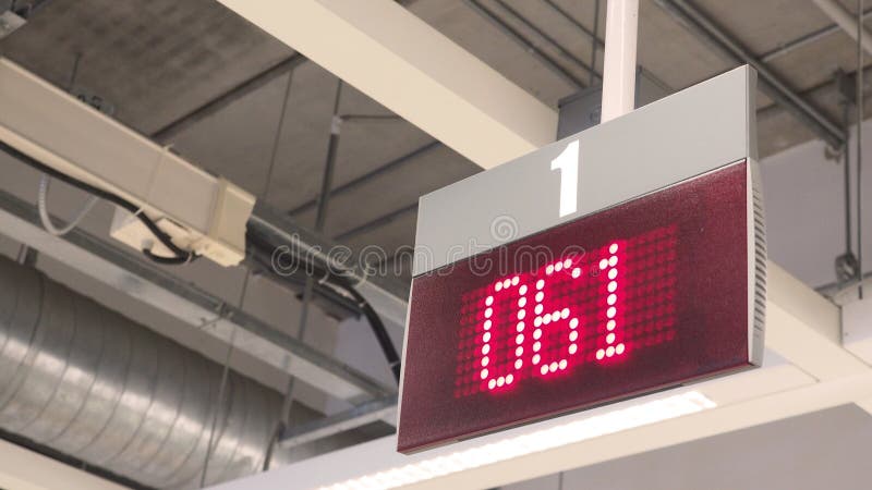 Digital Sign for Queue Counter. (Display Board System in LED Light ...