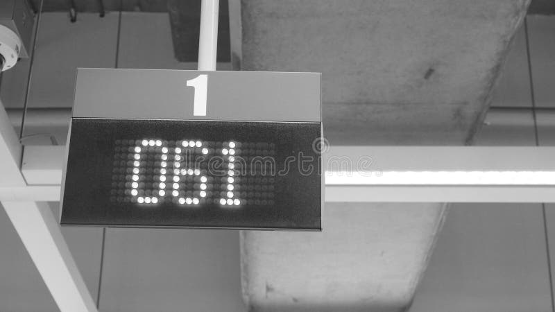 Digital Sign for Queue Counter. (Display Board System in LED Light ...