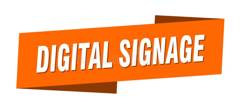 Digital Signage Banner Template. Digital Signage Ribbon Label Stock ...