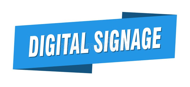 Digital Signage Banner Template. Digital Signage Ribbon Label Stock ...
