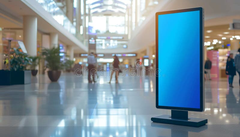 Digital Signage Board in a Public Place, Ideal for Customization. Stock ...