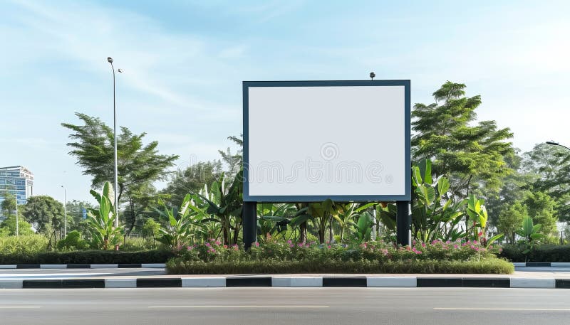 Digital Signage Board in a Public Place, Ideal for Customization. Stock ...