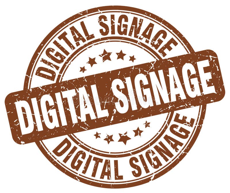 Digital Signage Seal. Stamp Stock Vector - Illustration of background ...