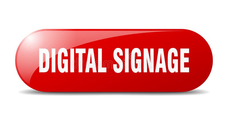 Digital Signage Button. Digital Signage Sign. Key. Push Button Stock ...