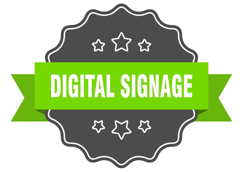Digital Signage Stamp. Digital Signage Square Grunge Sign Stock Vector ...