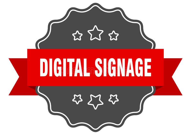 Digital signage label stock vector. Illustration of vintage - 194922890