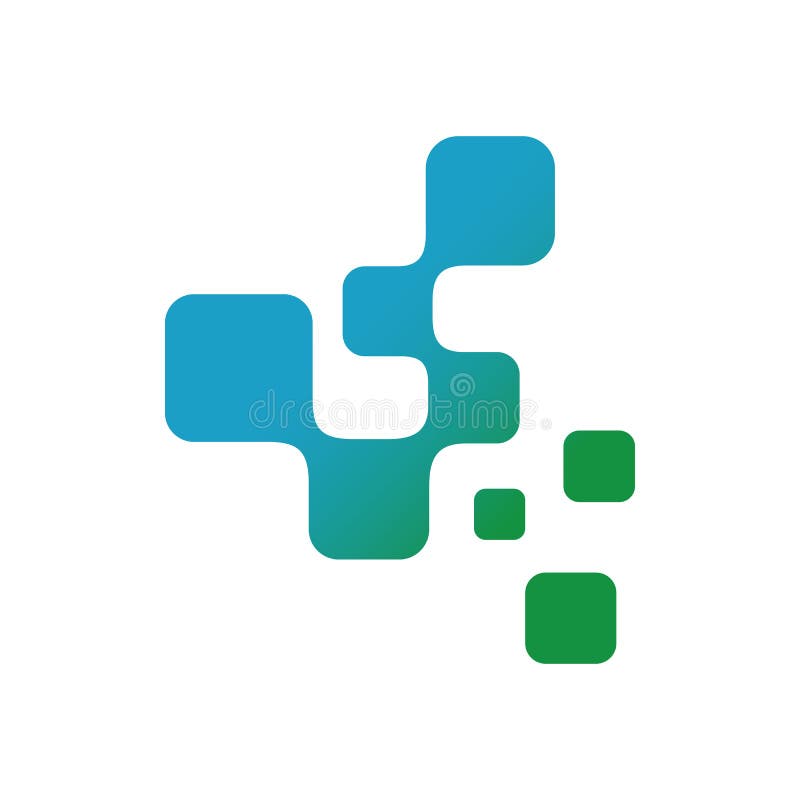 Digital Signage Pixel Icon Tech Element Vector Logo Icon Illustrator ...