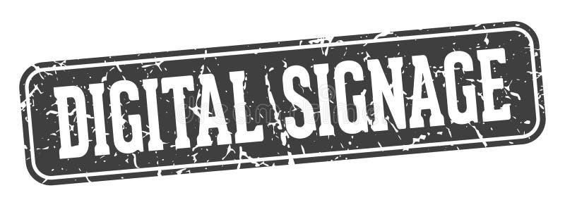 Digital Signage Rectangular Sign. Digital Signage Stamp Stock Vector ...