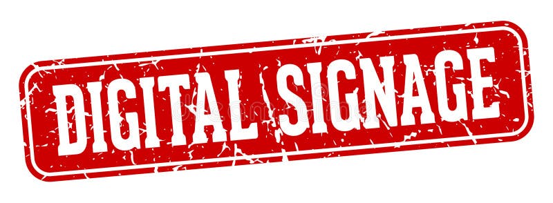 Digital Signage Rectangular Sign. Digital Signage Stamp Stock Vector ...