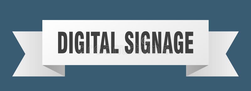 Digital signage ribbon. stock vector. Illustration of sign - 191263498