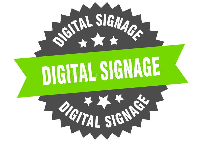 Digital Signage Sign. Digital Signage Circular Band Label. Digital ...
