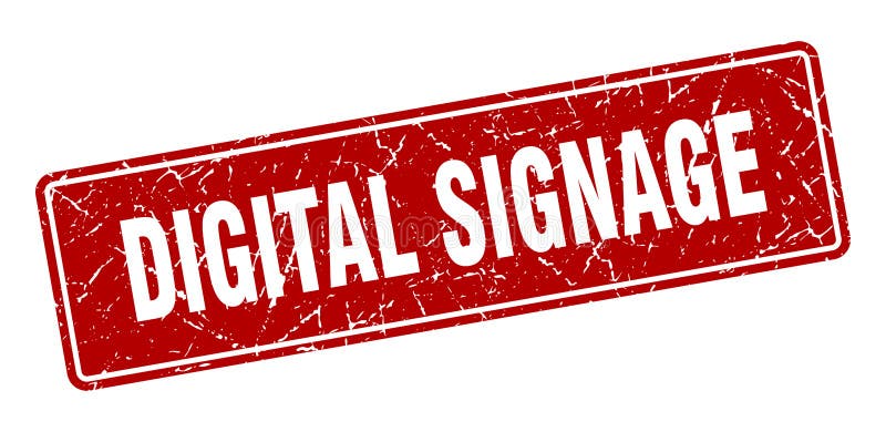 Digital Signage Sign. Digital Signage Grunge Stamp Stock Vector ...