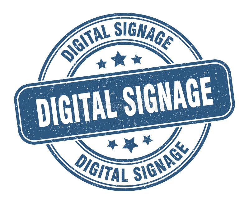 Digital Signage Stamp. Digital Signage Round Grunge Sign Stock Vector ...