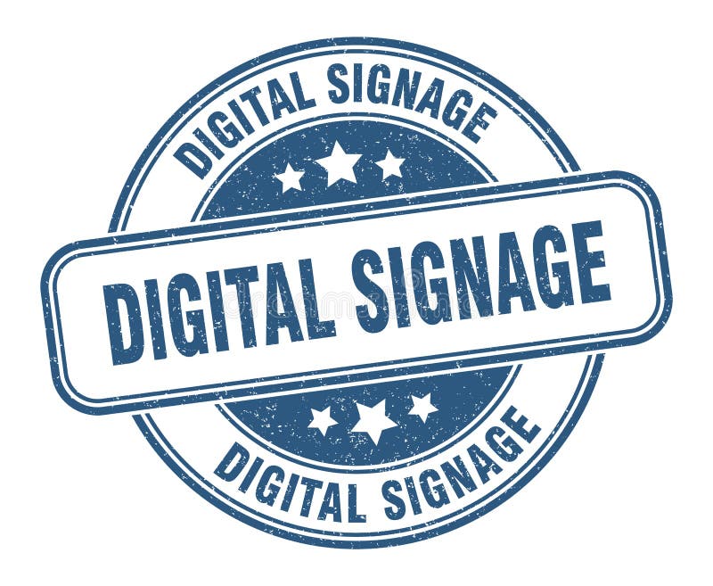 Digital Signage Stamp. Digital Signage Round Grunge Sign Stock Vector ...