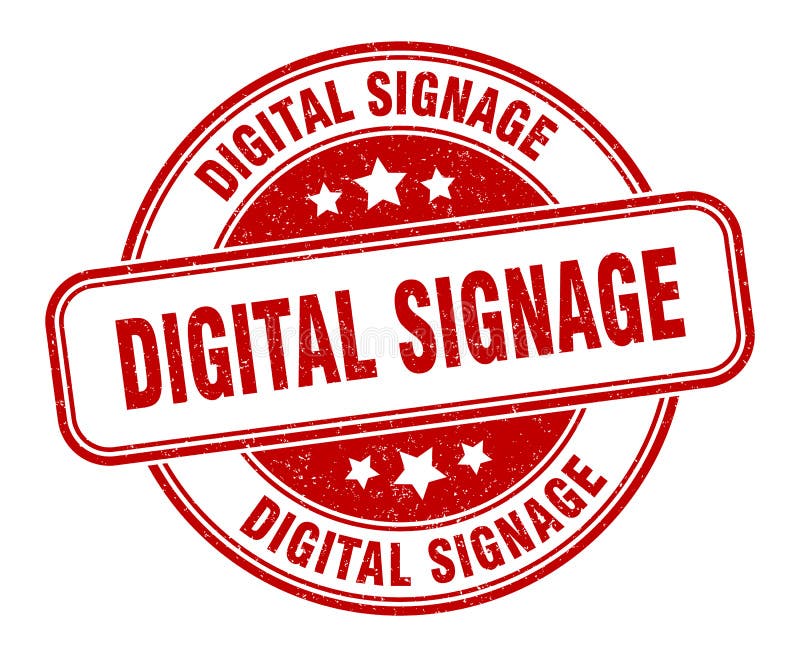 Digital Signage Stamp. Digital Signage Round Grunge Sign Stock Vector ...
