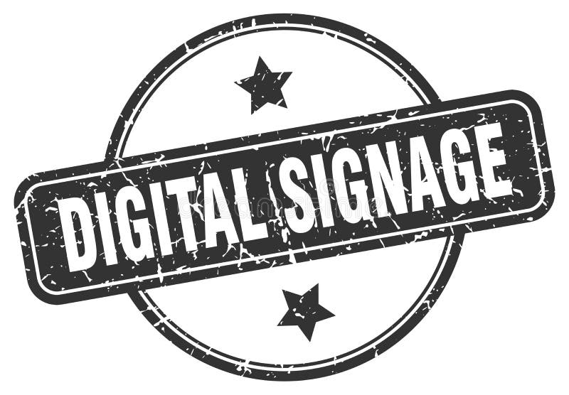 Digital Signage Stamp. Digital Signage Round Grunge Sign Stock Vector ...
