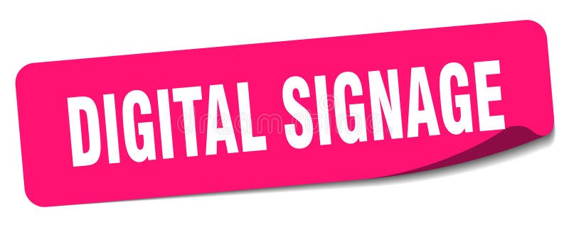 Digital Signage Sticker. Digital Signage Label Stock Vector ...