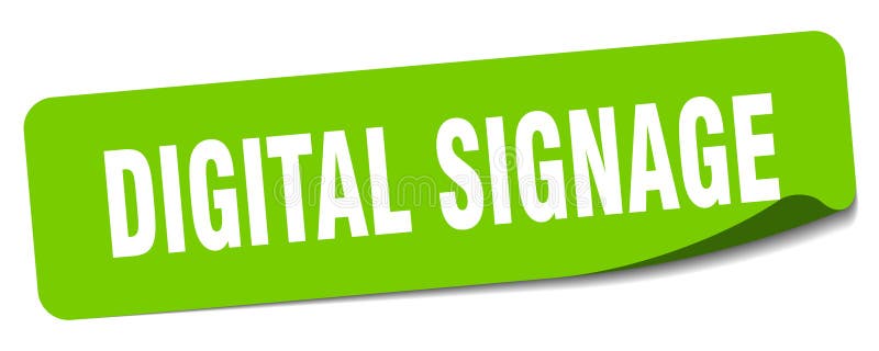 Digital Signage Sticker. Digital Signage Label Stock Vector ...