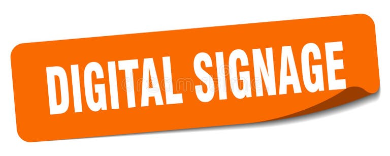 Digital Signage Sticker. Digital Signage Label Stock Vector ...
