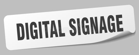 Digital Signage Sticker. Digital Signage Label Stock Vector ...