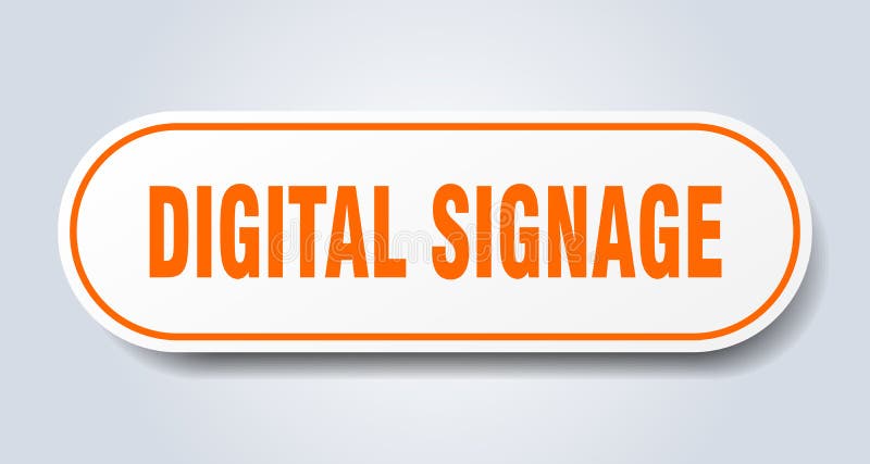 Digital Signage Sticker. Digital Signage Sign Set Stock Vector ...