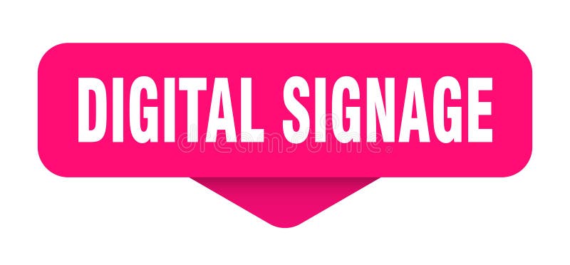 Digital Signage Sticker. Digital Signage Sign on Transparent Background ...