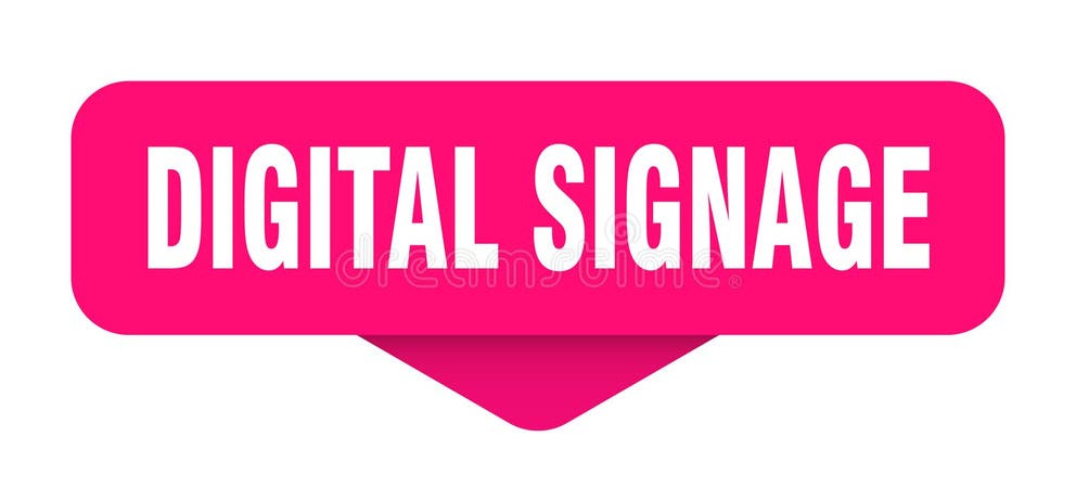 Digital Signage Sticker. Digital Signage Sign on Transparent Background ...