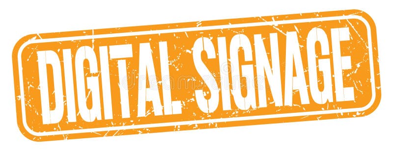 DIGITAL SIGNAGE Text on Green-black Lines Stamp Sign Stock Illustration ...