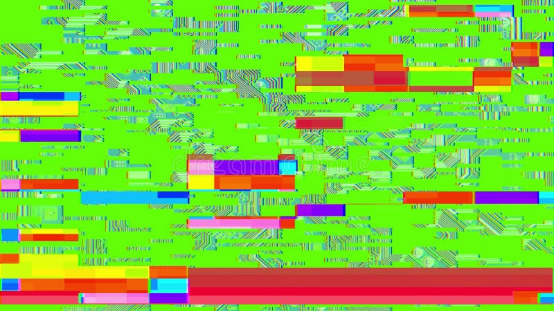 Digital Signal Damage Visualization Loop Animation. Noise, Glitch ...