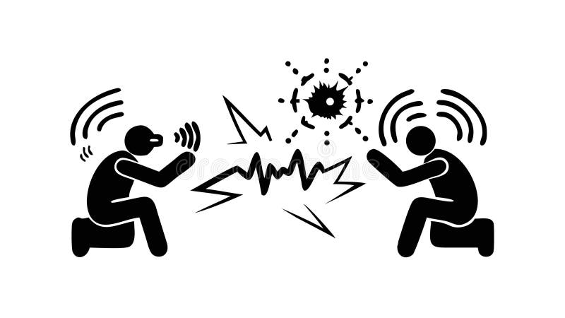 Digital Signal Interference. Network Disruption Alert, Vector Design ...