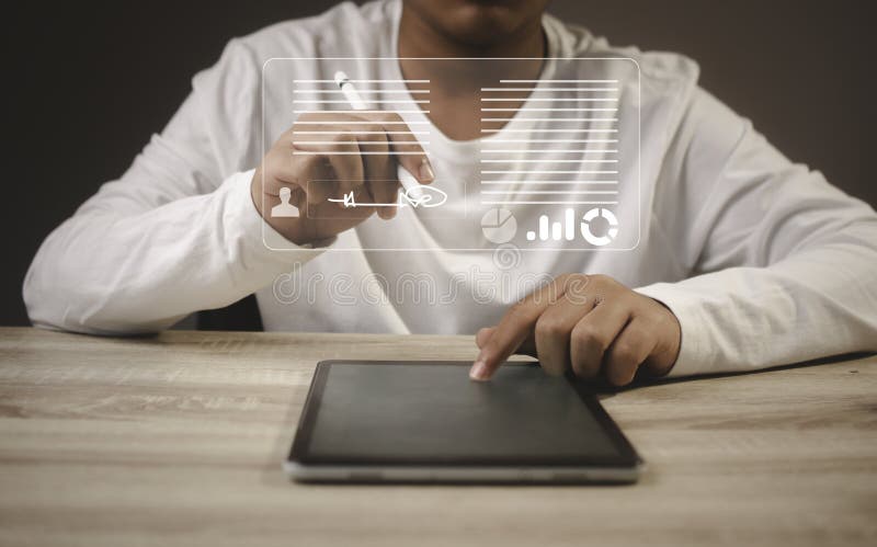 Digital Signature Concept, Electronic Signing Businessman Signs ...